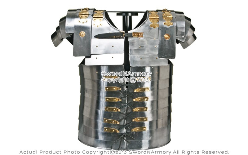 Lorica Segmentata Roman Legionare Armor with 20G Steel Leather Strap ...