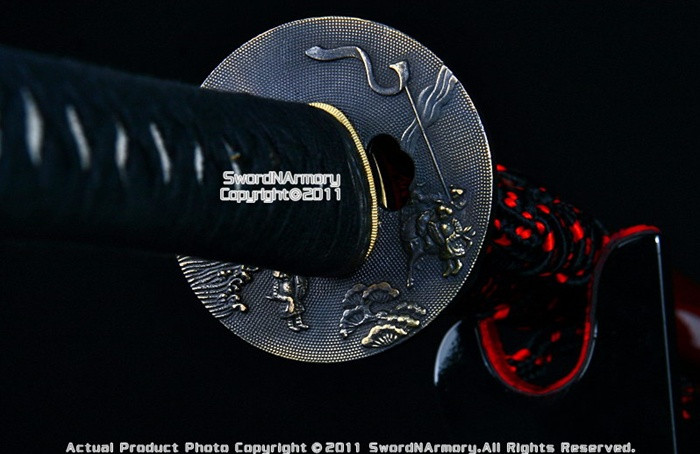 Musashi Handmade Folded Steel Damascus Katana Samurai Sword ...