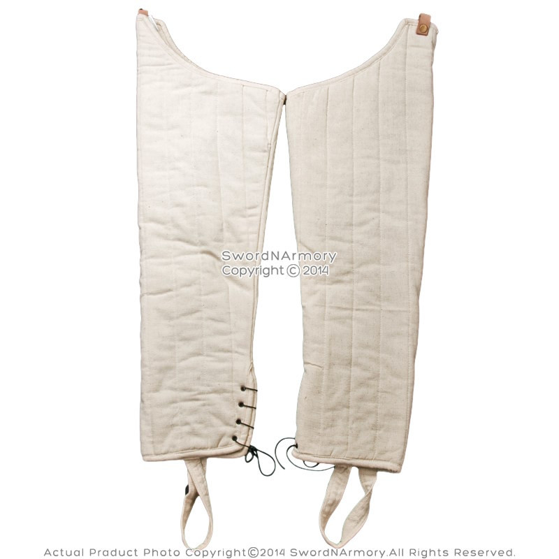Medieval Gambeson Leg Armour Cotton Padded Leggings Protector SCA WMA ...
