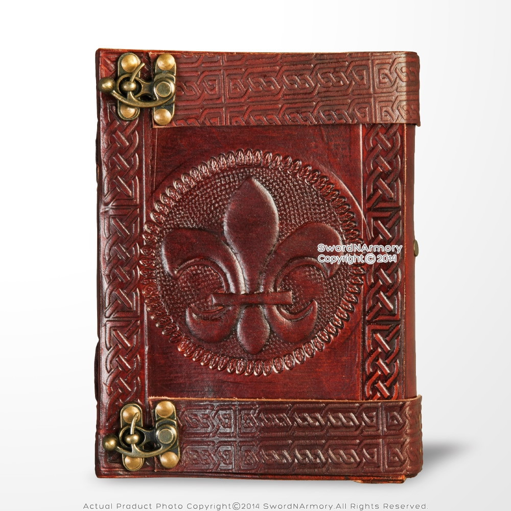 Medieval Genuine Leather Journal Diary Parchment Paper Notebook Fleur ...