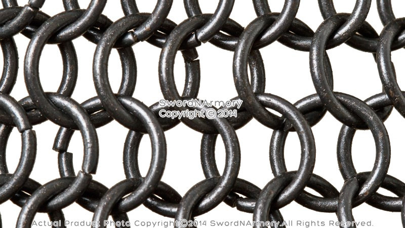 Black & Silver 2 Tone Chainmail Head Coif Hood Medieval Renaissance ...