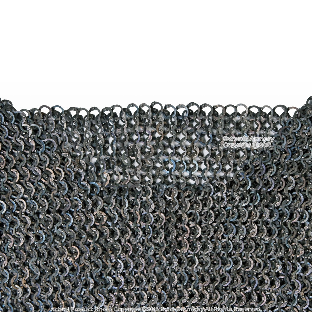 Titanium Large Medieval Chainmail Shirt Flat Ring Round Riveted 17G SCA ...