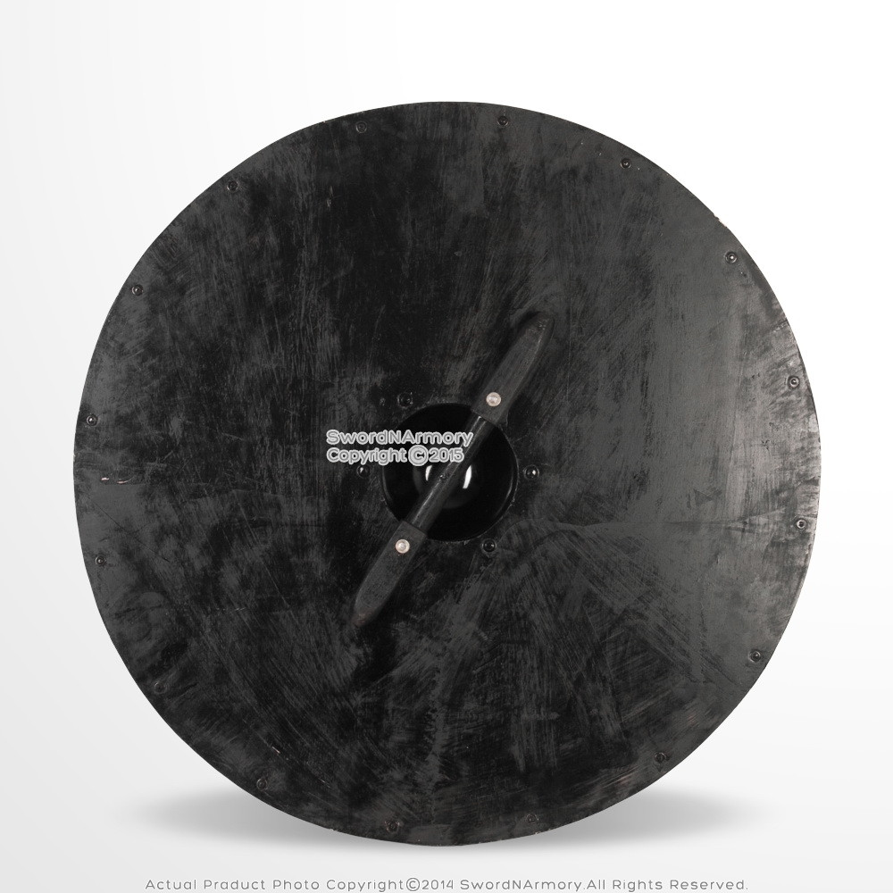 30" Functional Viking Norse Wooden Large Round Shield with Steel Boss ...