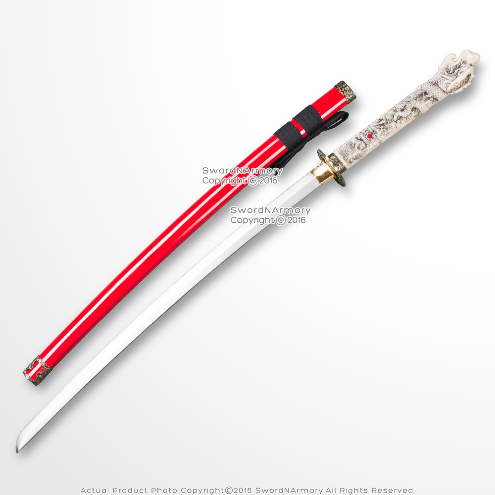 Open Mouth Dragon Highland Sword 1045 Sharp Blade Connor MacLeod Katana ...