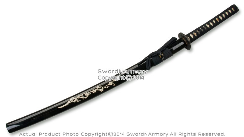 41"Hand Honed Samurai Katana Sword Sakura Tsuba Cherry Blossom Scab ...