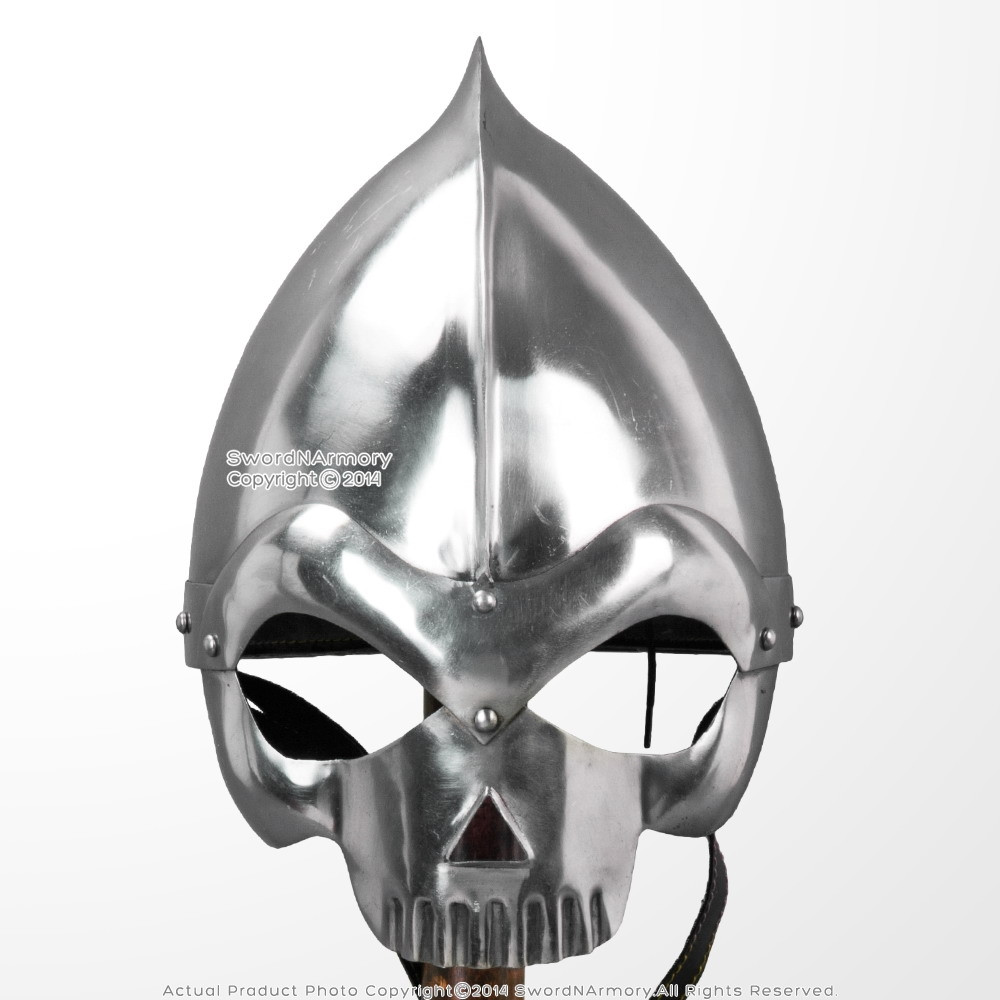 Fantasy Medieval Wearable Knight Skull Crusher Helmet 20G Steel LARP ...
