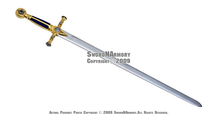 This is the 29" Fraternal Masonic Sword Templar Knight Freemasonry. The ...