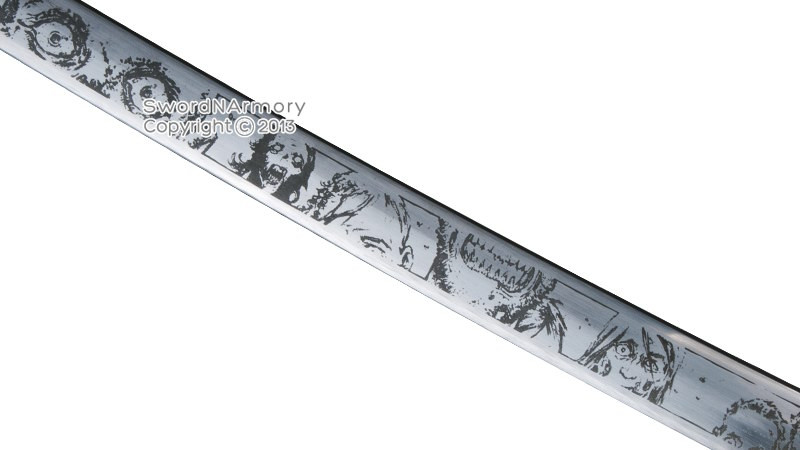 BIOHAZARD Z Apocalypse Katana Sword w/ Zombie Engraved Along Sharp ...