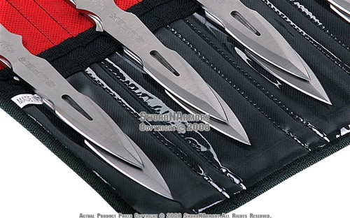 12 Pcs 9" 440 Stainless Steel Throwing Knife Set With Case 1 - Sword N ...
