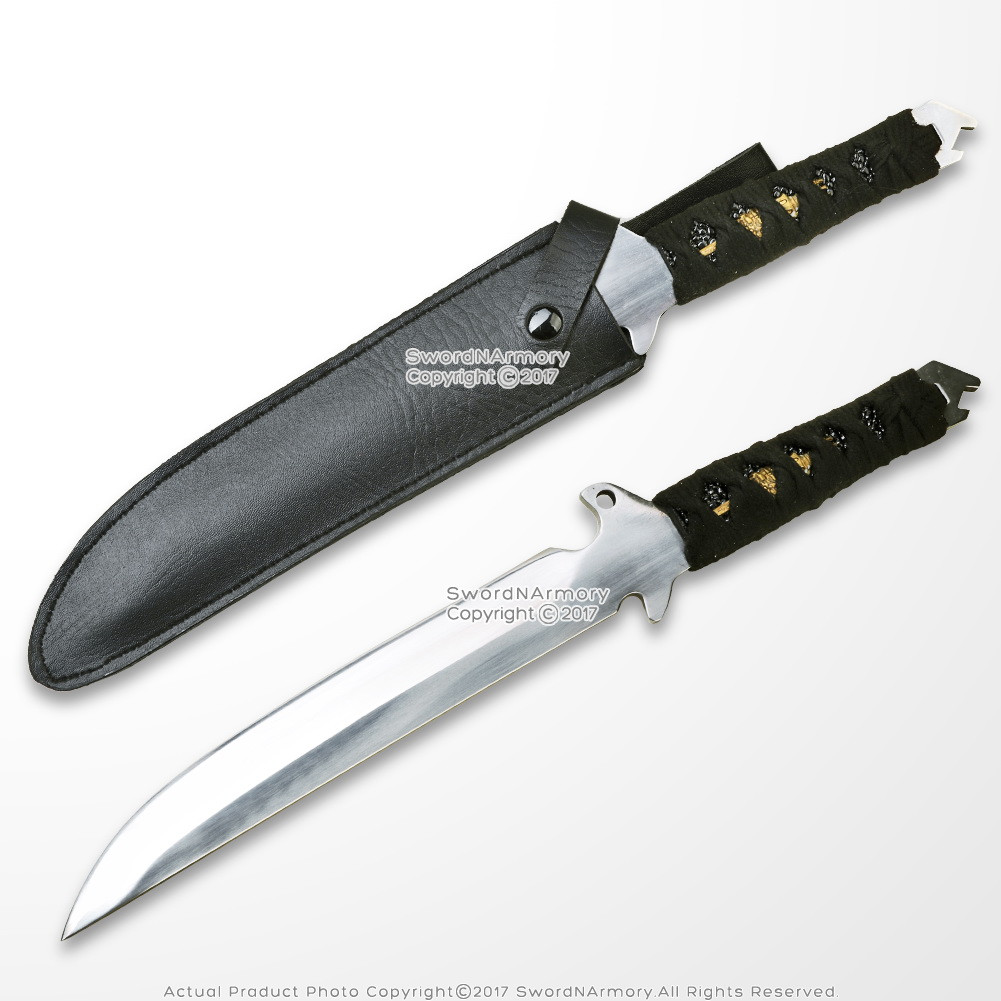 65Mn Spring Steel Full tang Tactical Tanto Sword Fixed Blade Functional ...