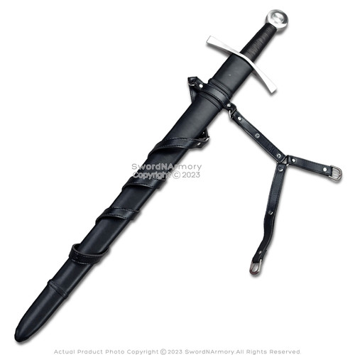 35” Function Arming Sharp Sword Medieval Full Tang 1060 Steel XVI Type J1