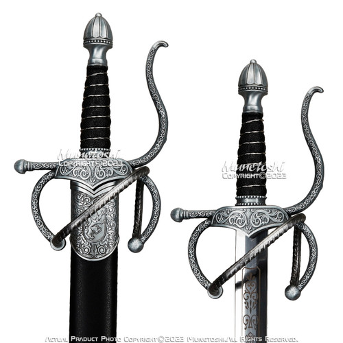38.5" Small Rapier Sword Stainless Steel Medieval Renaissance Knight ...