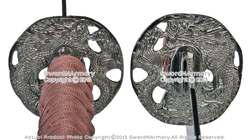 Japanese Style Ceremonial Samurai Sword Jin Tachi Katana Dragon Tsuba ...