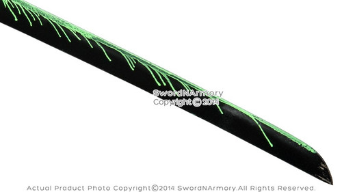 40" Fantasy Zombie Killer Samurai Katana Sword Neo Green Biohazard ...