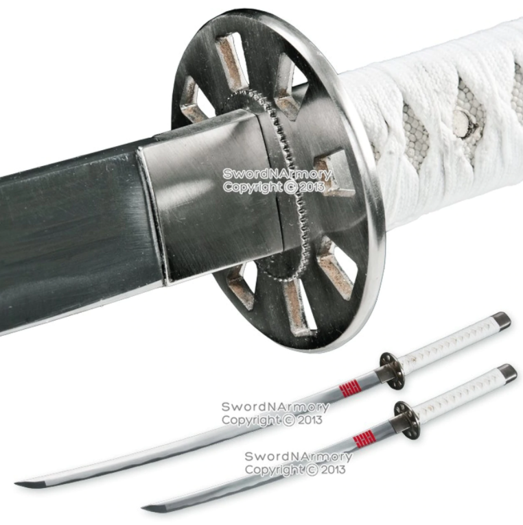 Full Tang Carbon Steel Dual Fantasy Snake Swords Sharp Edge w/ Tactical ...