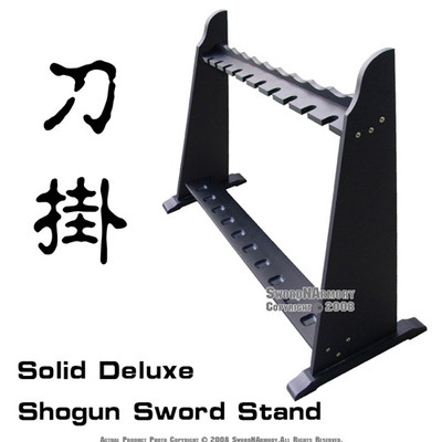 Vertical Shogun Sword Upright Stand Heavy Duty Holds 10