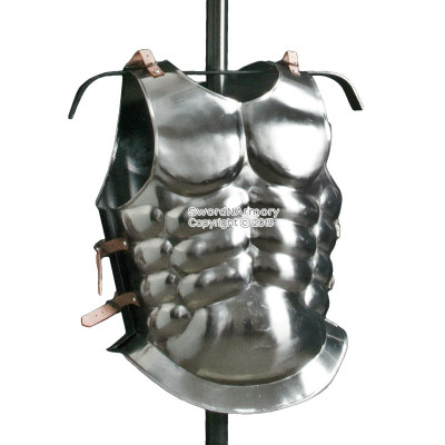 Spartan Polished 20 Gauge Steel Muscle Plate Cuirass