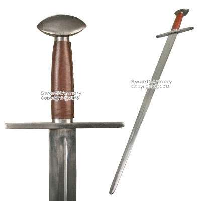 Functional Handmade Full Tang Cold Peened Norman Knights Crusader ...