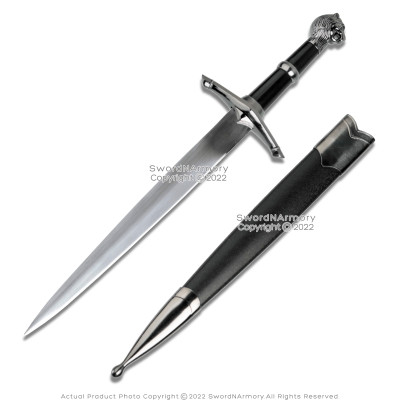 15.5" Lion Dagger Knight Medieval Renaissance 440 Stainless Steel with ...