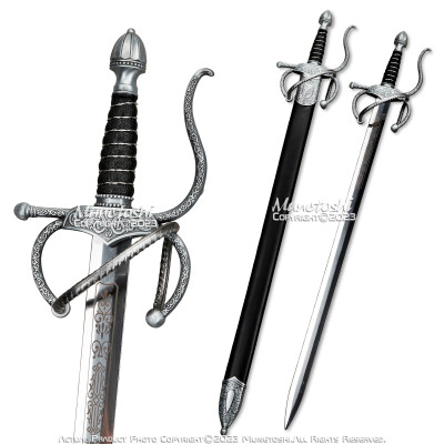 38.5" Small Rapier Sword Stainless Steel Medieval Renaissance Knight ...