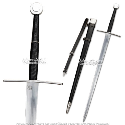 52.5" Two-Hand Knight Long Sword Type XV B 1 G H P Carbon Steel Sharp ...
