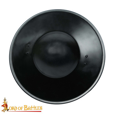 Late Medieval Round Steel Buckler Handmade Shield Blackened