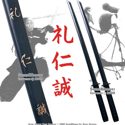 2 Pcs Duty Wooden Kendo Practice Bokken Katana Sword W/ Wrap