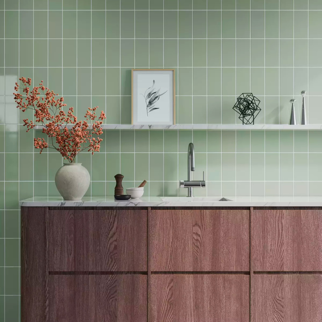 Underground Sage Tiles 10x20cm | Tile Warehouse