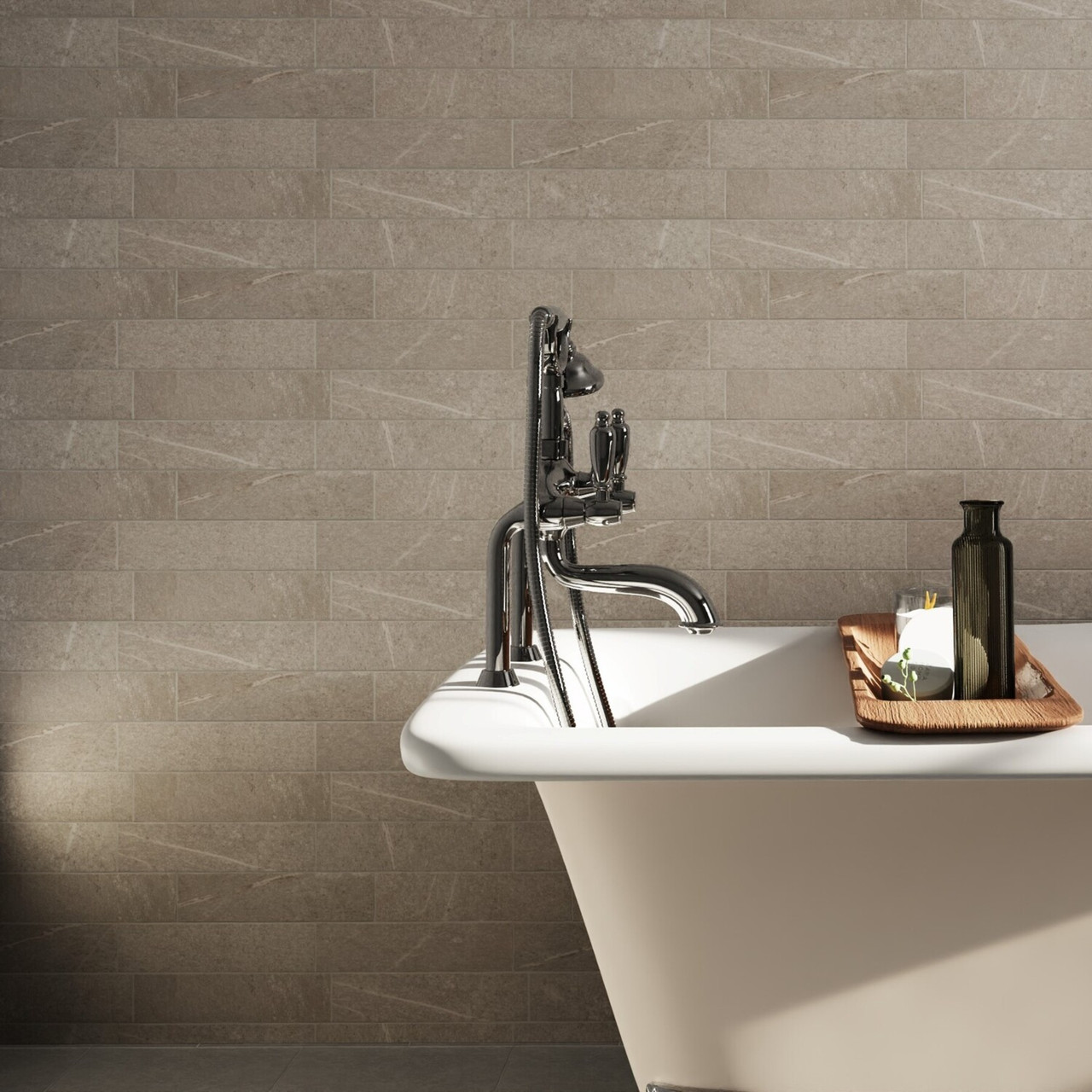 Native Beige Stone Effect Tiles 7.5x30cm | Tile Warehouse