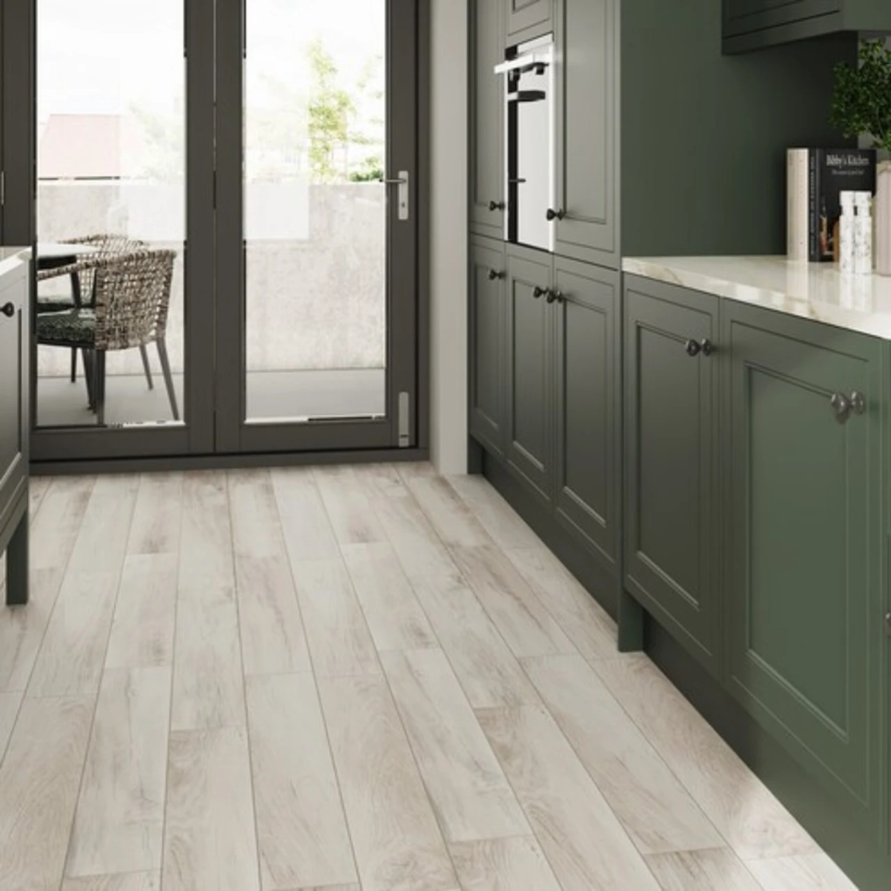 Materia Light Grey Wood Effect Tiles 15x90cm | Tile Warehouse