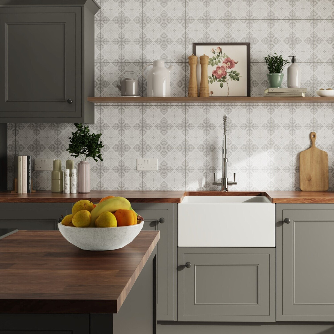 Patchwork Flores Pattern Tiles 30x30cm | Tile Warehouse