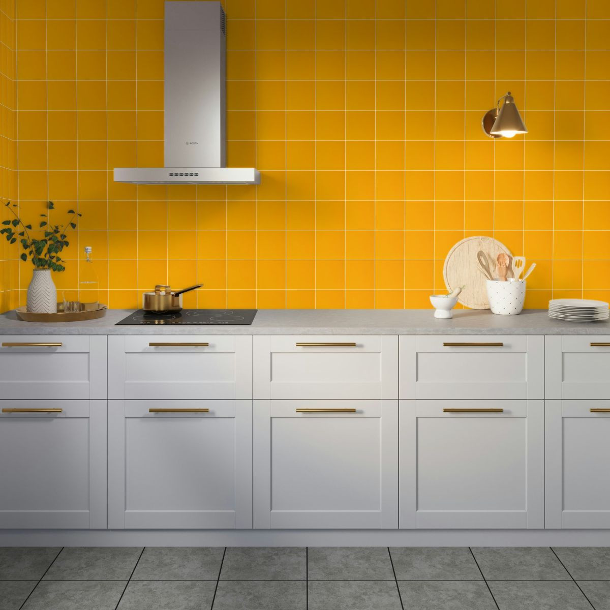 mustard splashback