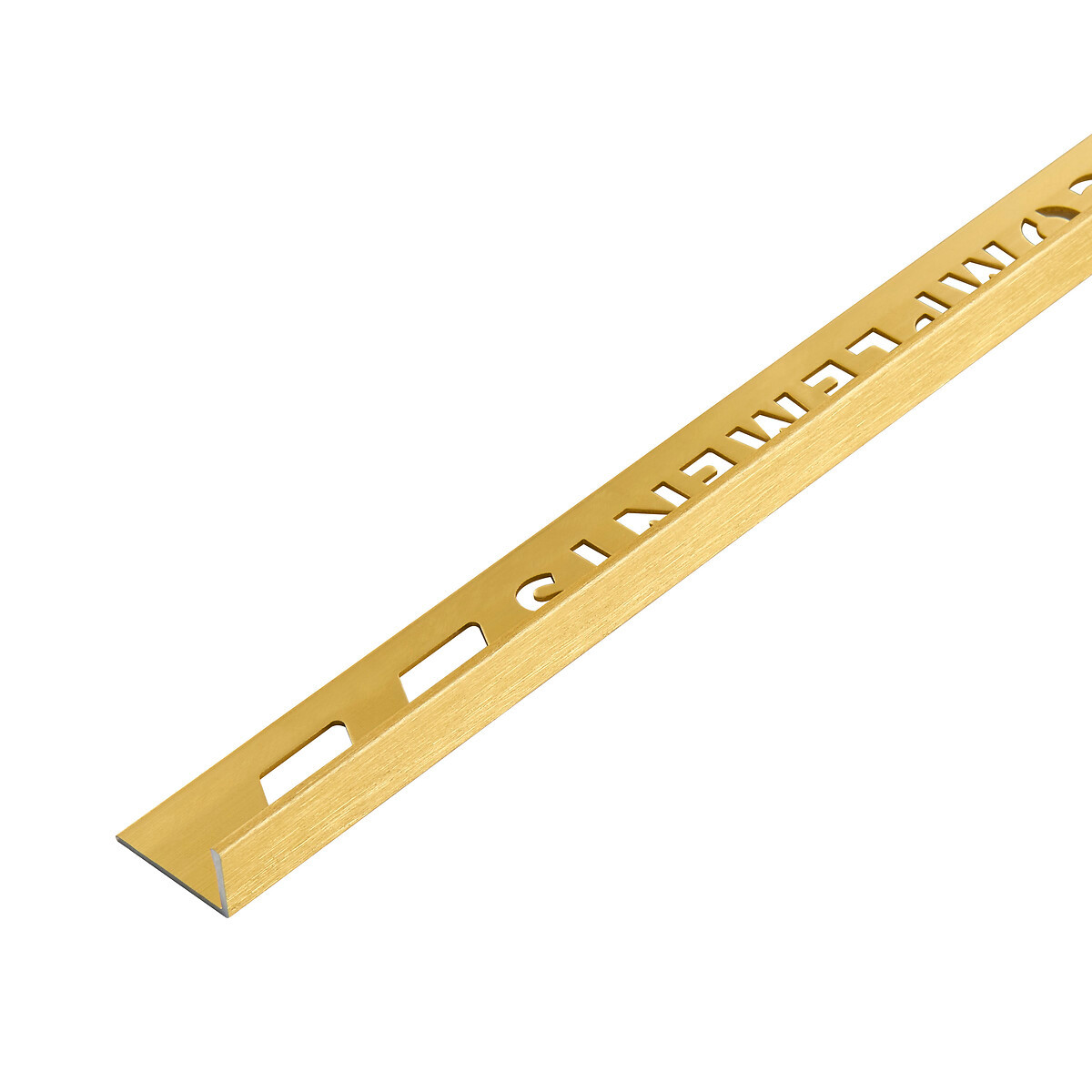 Tile Trim 8mm Brushed Gold Straight Edge 2.5m | Tile Warehouse
