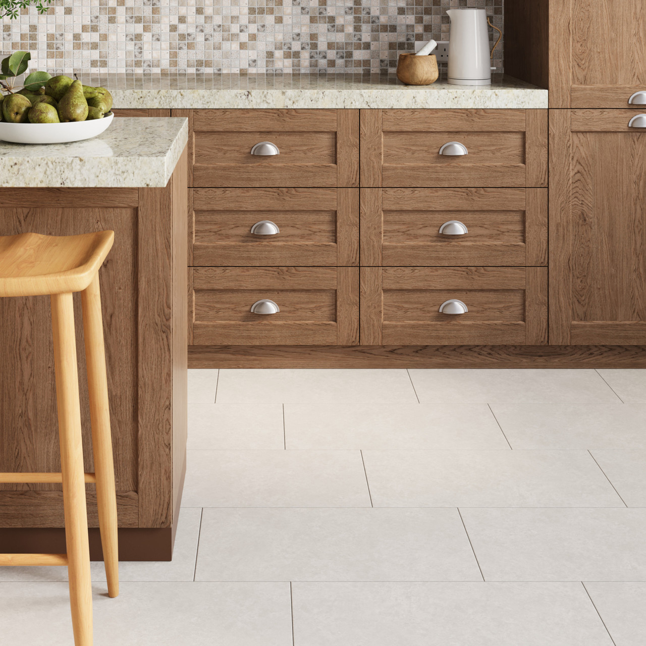 Ashford Ivory Tiles | Ivory Vinyl Flooring | Tile Warehouse