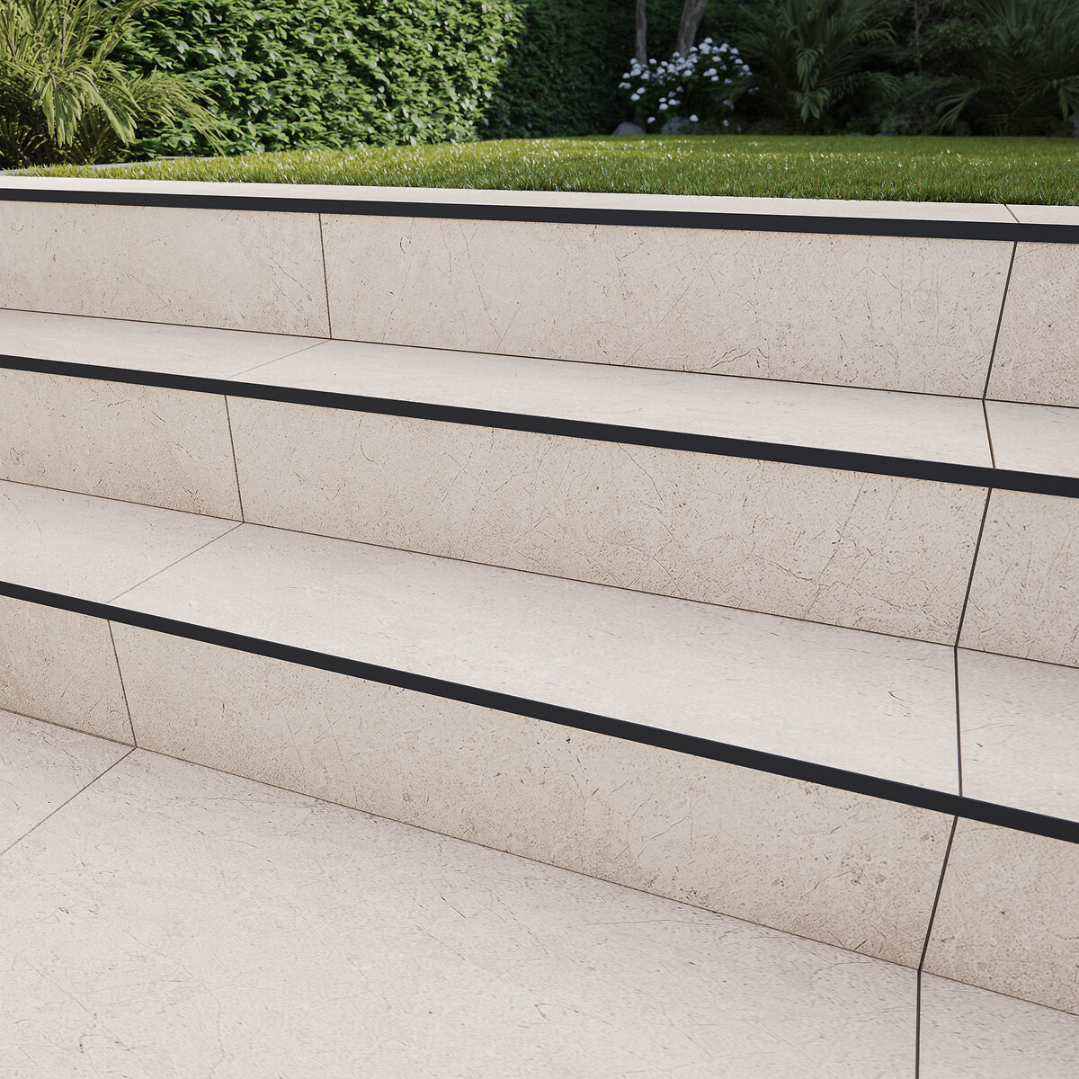 Outdoor Black Straight Edge Trim 20mm | Tile Warehouse