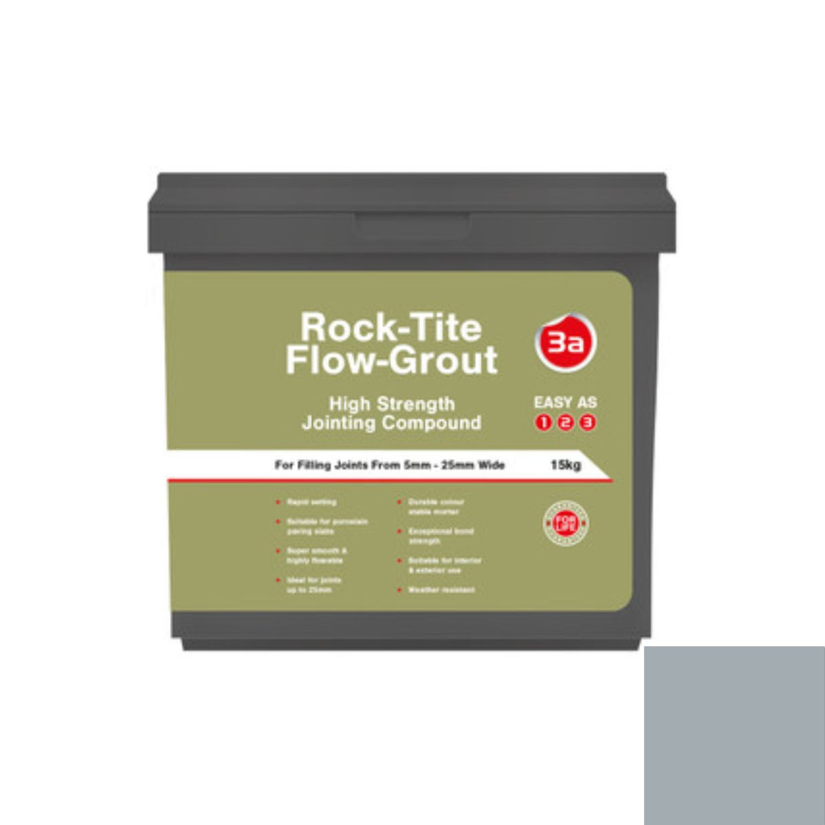 Rock Tite Flow Grout (Cement Grey, 15kg) | Tile Warehouse
