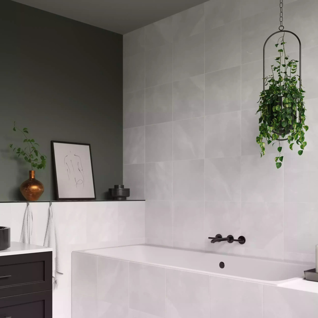 Stein White Stone Effect Tiles 33x33cm | Tile Warehouse