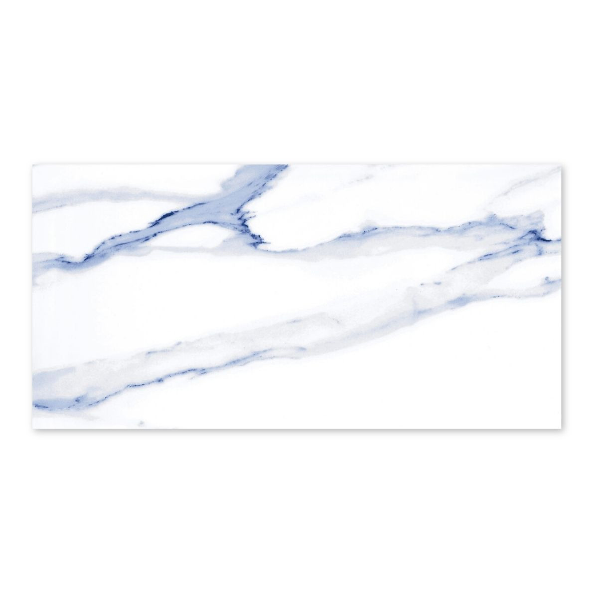 Apollo Blue Calacatta Marble Effect Tiles 30x60cm | Tile Warehouse