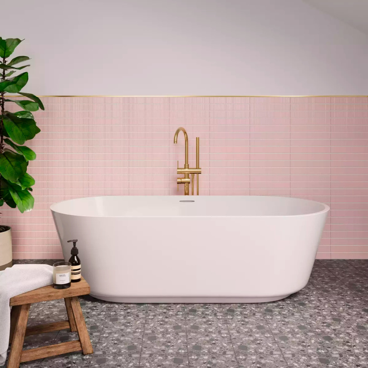 Tokyo Pink Fluted Tiles 5x30cm | Tile Warehouse