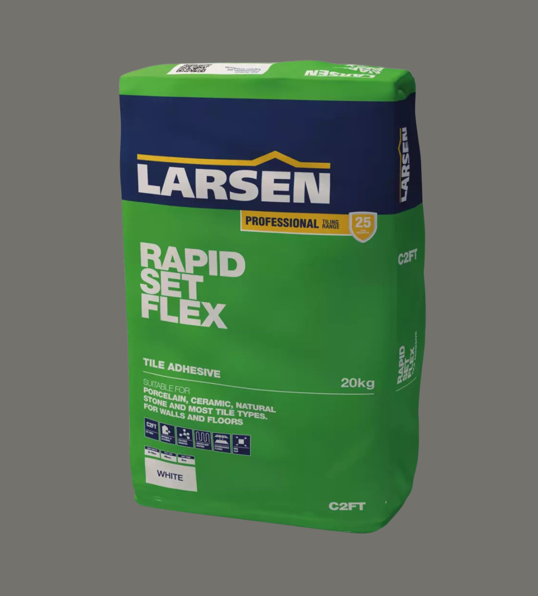 Larsen Professional Rapid Set Flex Grey Adhesive (20kg) | Tile Warehouse
