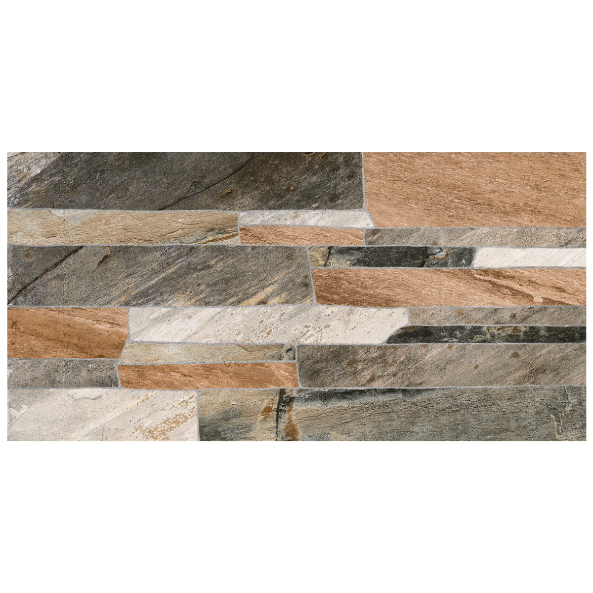 Tosca Warm Grey Split Face Effect Wall Tiles (30x60cm)