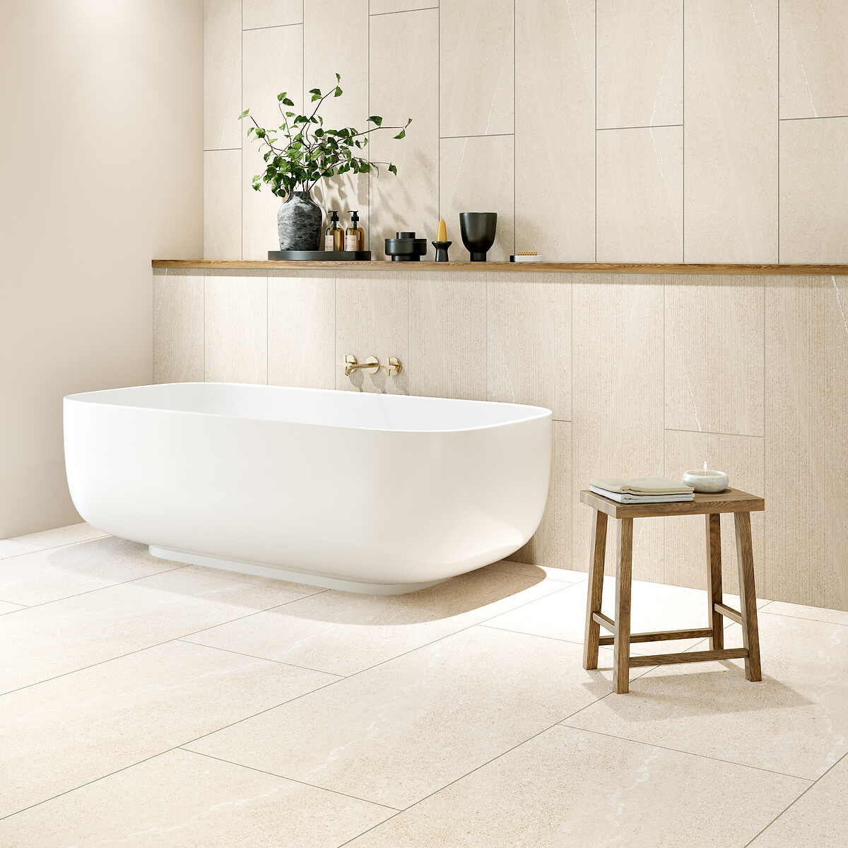 Lington Beige Wall Tile (33.33x100cm) | Tile Warehouse