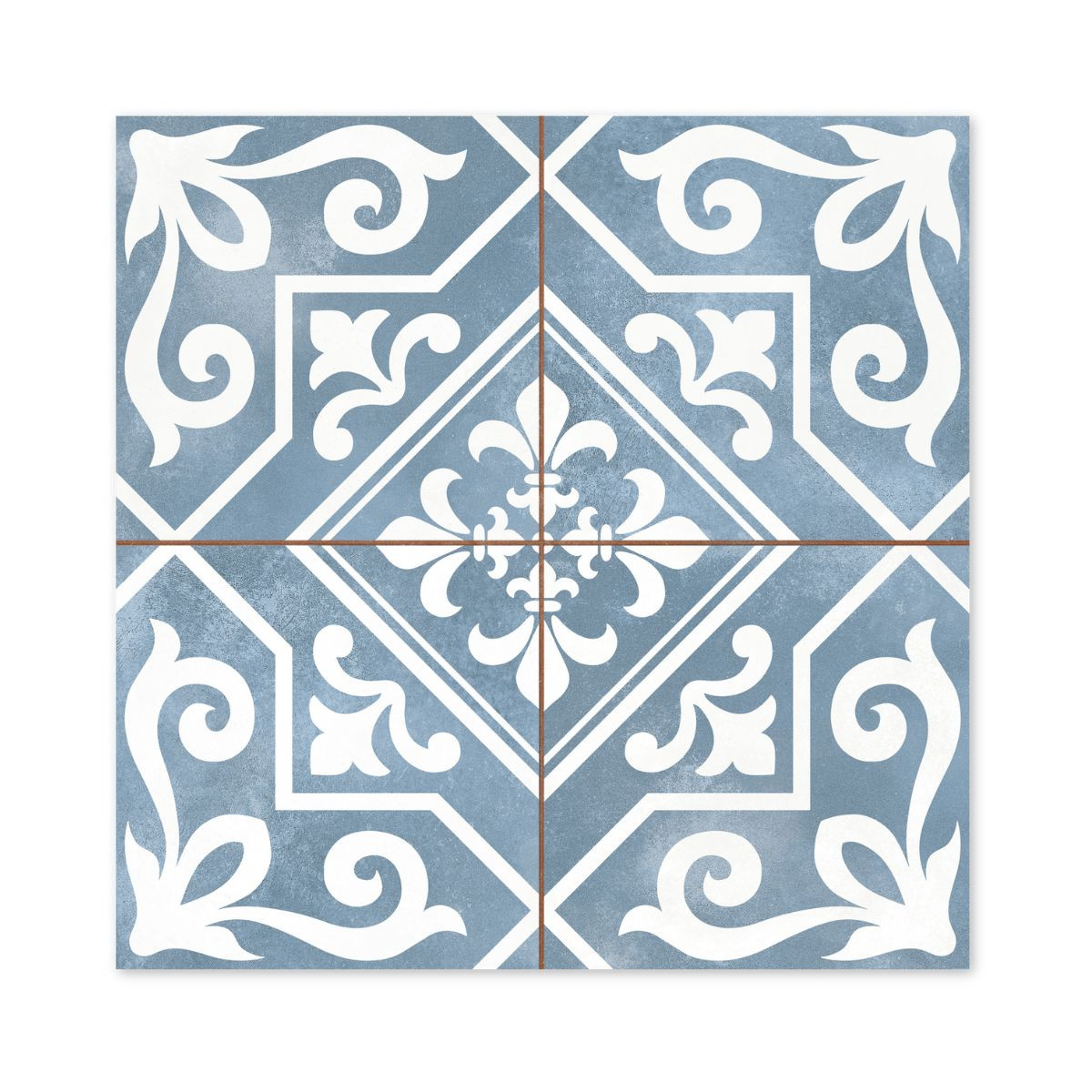 Nostalgia Blue Pattern Tile (45x45cm) | Tile Warehouse
