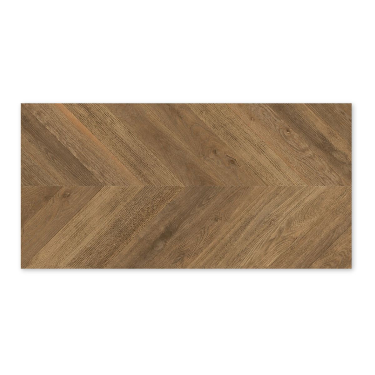 Newborough Brown Chevron Wood Effect Tile (60x120cm) | Tile Warehouse