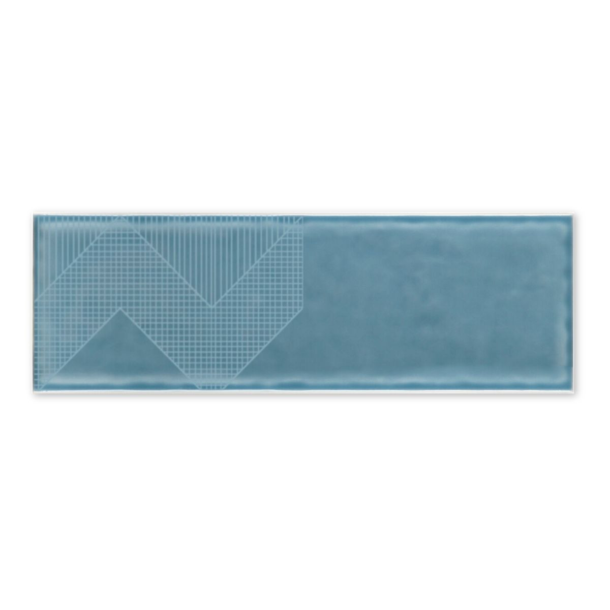 Emotion Light Blue Patterned Tiles 10x30cm | Tile Warehouse