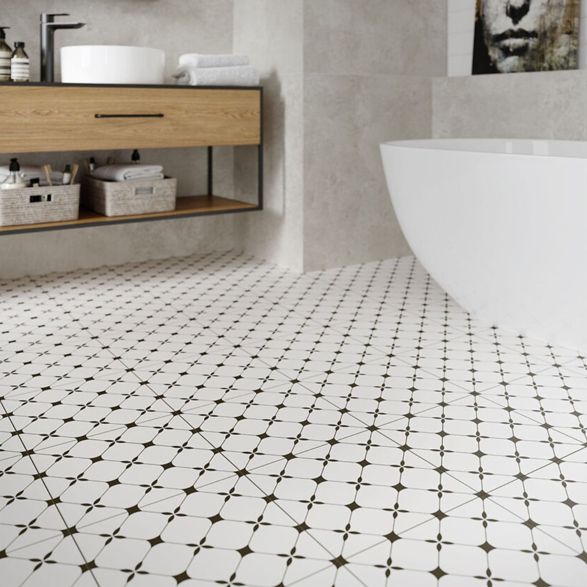 Patchwork Sentima Pattern Tiles 30x30cm | Tile Warehouse