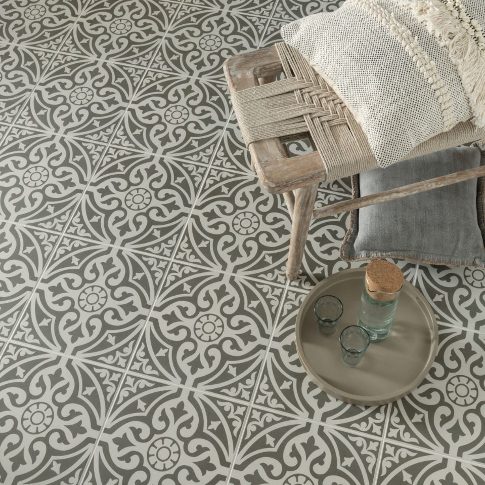 Chartwell Grey Pattern Tiles 33x33 | Tile Warehouse