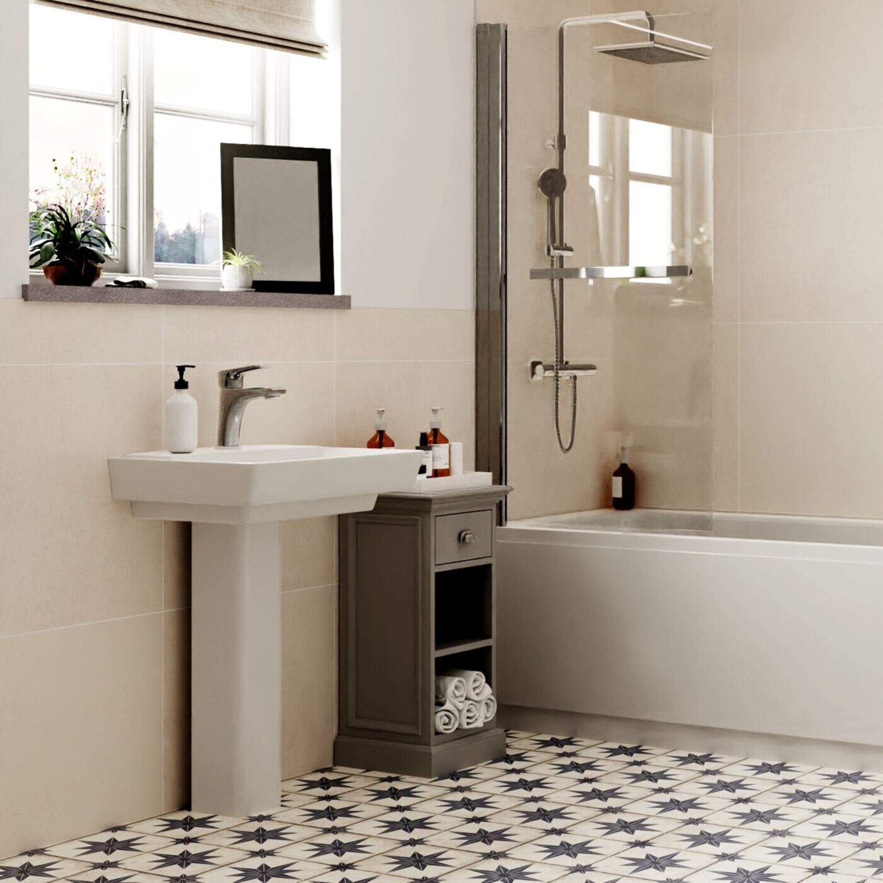 Jupiter Star Blue Pattern Tiles 45x45cm | Tile Warehouse