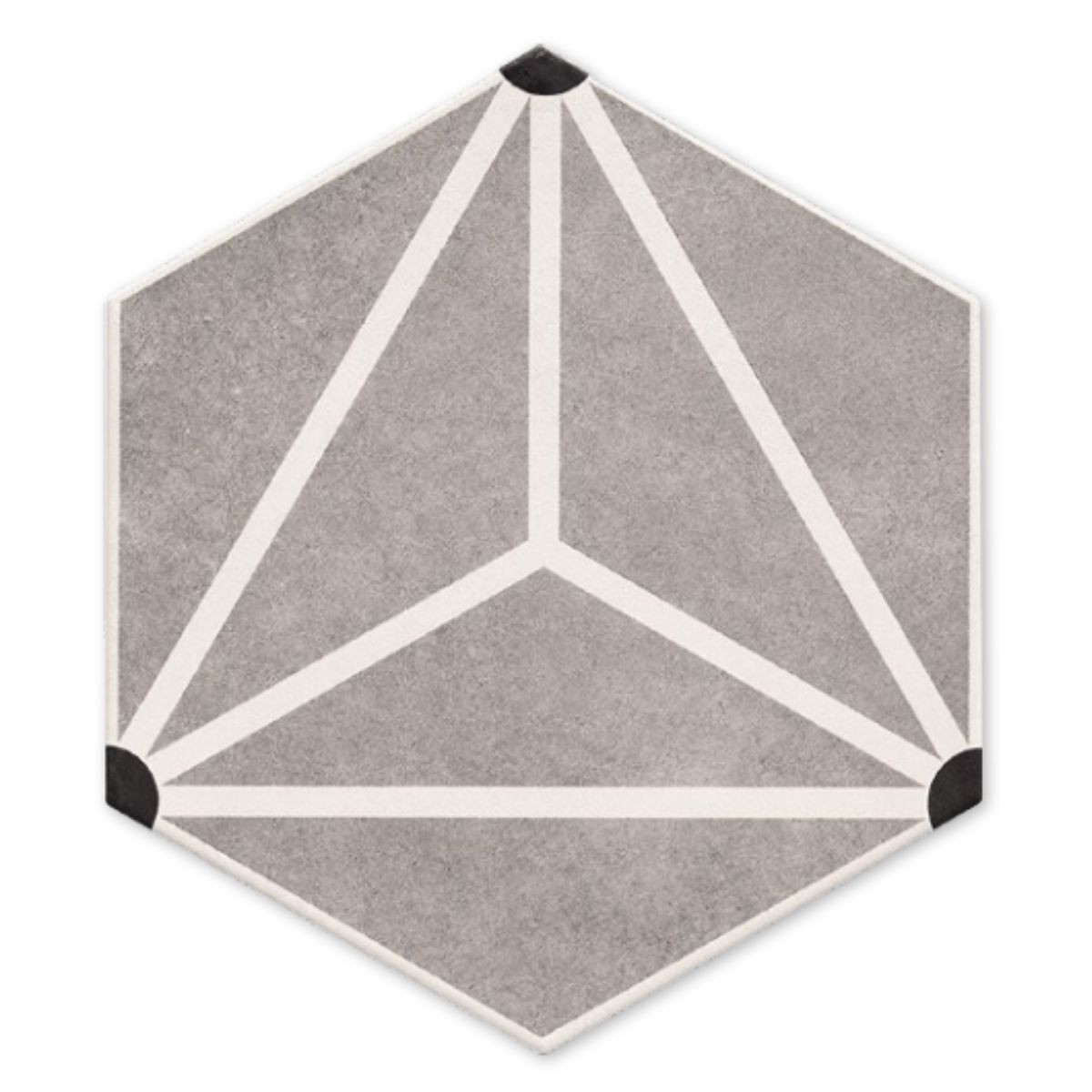 Osaka Grey Geometric Hexagon Tile (28.5x33cm) | Tile Warehouse