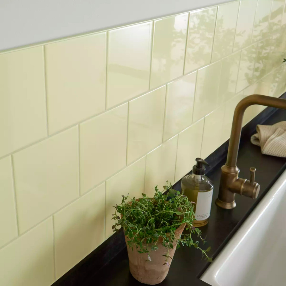 Matrix Primrose Yellow Gloss Tiles 14.8x14.8cm | Tile Warehouse